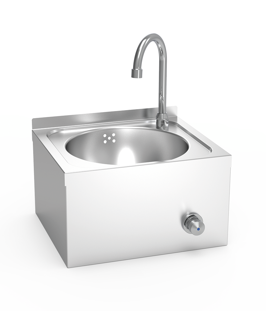Stainless steel wash hand basin. Professional hand wash sink ...